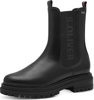 s.Oliver Damen Chelsea Boots mit Reißverschluss Elegant, Schwarz (Black), 41 EU