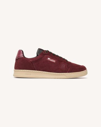Faguo Baskets en cuir nubuck bordeaux