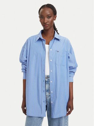 Tommy Jeans Hemd Essential DW0DW22936 Blau Oversize