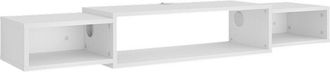 Vicco Meuble tv Nordic, Blanc, 139.7 x 20.3 cm avec des &eacute;tag&egrave;res ouvertes