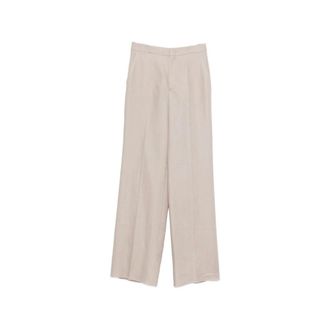 Tagliatore Femme, Pantalons, Beige, Taille: 42 FR Linen Pantalons
