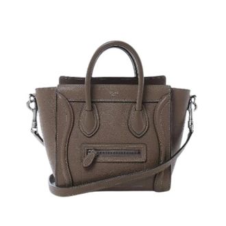 Celine Sac &agrave; main Nano Luggage Pre-owned - Femme - Pre-owned - Brun - Taille: ONE Size