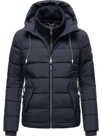 Marikoo Damen warme Winter Steppjacke mit Kapuze Taisaa Prc Navy Gr. XXL