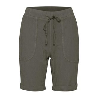Kaffe Shorts Grape Leaf avec taille &eacute;lastique - Femme - Shorts - Vert - Taille: 36 FR