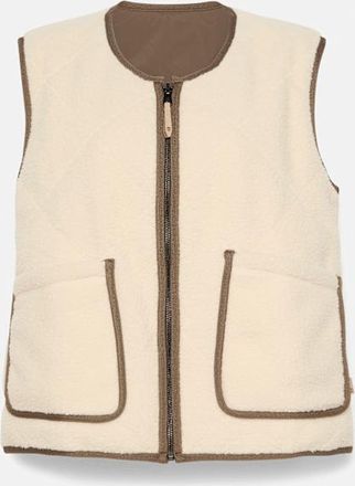 Timberland Hochflorige Fleeceweste f&uuml;r Damen in Beige, Damen, Beige, Gr&ouml;&szlig;e