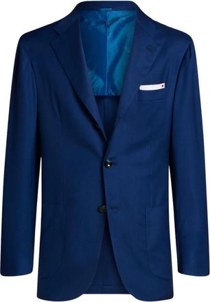 Kiton Homme, Vestes, Bleu, Taille: XL Veste crois&eacute;e en cachemire