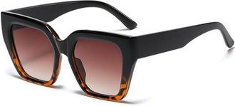 Generic Lunettes De Soleil Carr&eacute;es &Agrave; Monture Large, Tendance For Les Vacances, For Hommes Et Femmes, Id&eacute;ales For Les Photos De Soir&eacute;e.(Brown)