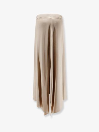 Alysi Womens Satin Skirt Beige Acetate