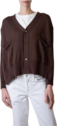 Maryya Maryya, Femme, Pulls, Brun, Taille: 38 FR Cardigan Poncho