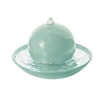 Primavera Duftbrunnen Rondo Eisgr&uuml;n gl&auml;nzend - Luftbefeuchter, Diffuser, Raumduft - Reinigung und Erfrischung der Raumluft - Aromatherapie