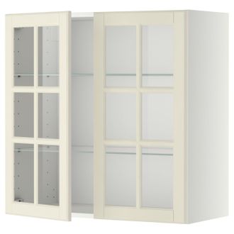 IKEA METOD Wandschrank mit Böden/2 Glastüren