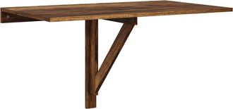 Generic vidaXL Wand Klapptisch Schreibtisch Wandtisch Esstisch K&uuml;chentisch PC Tisch Computertisch Stehtisch Holztisch R&auml;uchereiche 100x60x56cm Holzwerkstoff