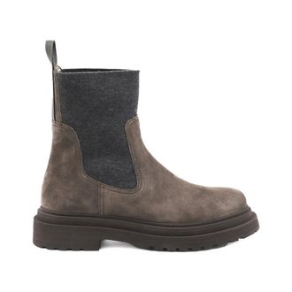Brunello Cucinelli Zedernbraune Elastische Schuhe - - Shoes - Damen - Grau - 38 EU