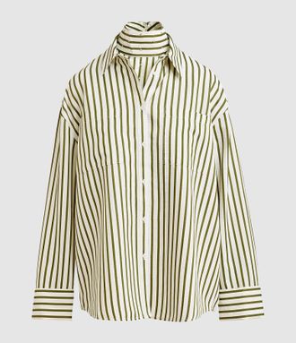 Essentiel Chemises Janna Vert Blanc