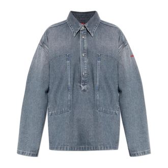 Diesel Femme, Blouses et Chemises, Gris, Taille: 36 FR De-Priss Oversize Shirt