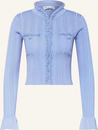 Self Portrait Self-Portrait Strickjacke Mit Schmuckperlen blau