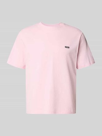 Review T-Shirt mit Label-Patch und Rundhalsausschnitt