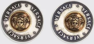 Versace Boucles doreilles puces Medusa en laiton dor&eacute;
