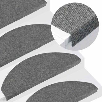 vidaXL Stufenmatten Selbstklebend 20 Stk. Grau 65x22,5x3,5 cm Vidaxl