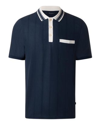 Maerz Leichtes Poloshirt in strukturiertem Retro-Look in