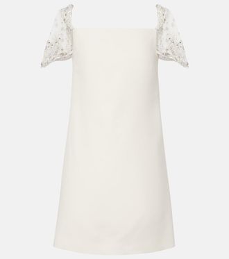 Valentino Verziertes Minikleid aus Crepe Couture