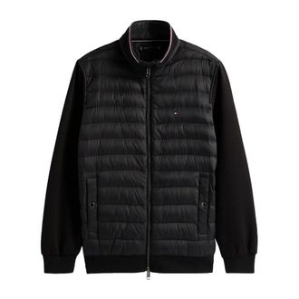 Tommy Hilfiger Veste Bomber matelass&eacute;e avec manches contrast&eacute;es - Homme - Vestes - Noir - Taille: XL