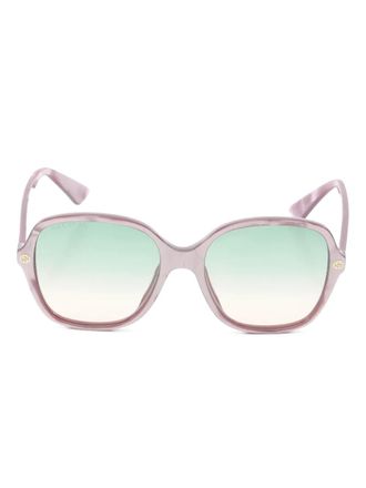 Gucci lunettes de soleil &agrave; plaque logo (ann&eacute;es 2010) - Violet
