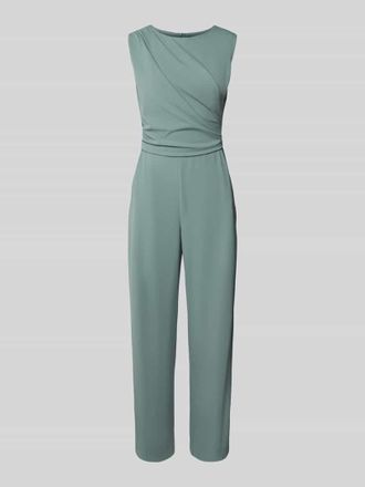 Swing Jumpsuit mit Rundhalsausschnitt und Raffungen
