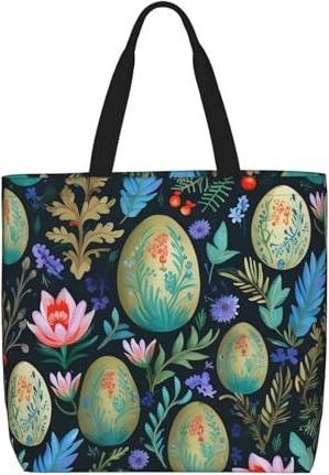 Generic Motif De P&acirc;ques Sac Fourre-Tout D&eacute;contract&eacute; Sacs R&eacute;utilisable Sac A Main Femmes Pour Gym Quotidienne Travail