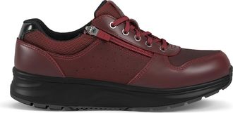 Joya Dynamo Zip Red II - Damen Sneaker aus Vollnarbenleder und weichem Nubukleder im Retro-Look, mit zus&auml;tzlichem Rei&szlig;verschluss
