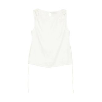 Faithfull The Brand Femme, Tops, Blanc, Taille: 40 FR Knot Detail Sleeveless Linen