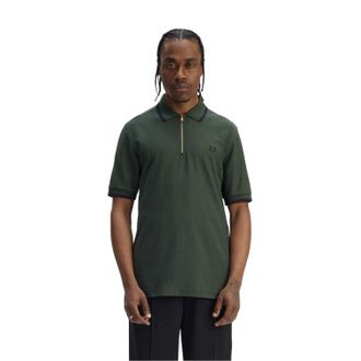 Fred Perry Poloshirt f&uuml;r Herren, Rei&szlig;verschluss (Hofgr&uuml;n)
