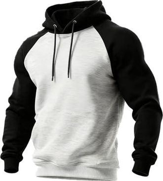 Generico Sweat &agrave; Capuche pour Homme &agrave; Manches Longues Hoodie Manches Ronde Sweat-shirt &agrave; Capuche Doublure en Polaire T-shirt &agrave; Manches Longues avec Capuche et 