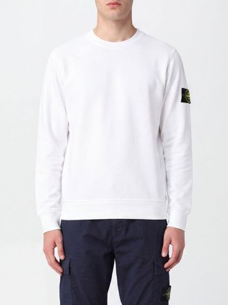 Stone Island Sweatshirt &agrave; col rond en coton avec patch logo Compass