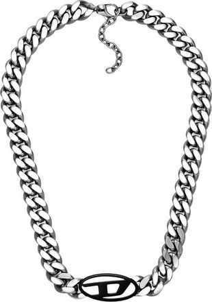 Diesel Herrenhalskette aus 2-farbigem Edelstahl mit Karabinerverschluss
