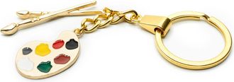 Miniblings Pinsel gold Maler Malerin K&uuml;nstler K&uuml;nstlerin zeichnen Kunst - Handmade Modeschmuck I Anh&auml;nger Schl&uuml;sselring Schl&uuml;sselband Keyring