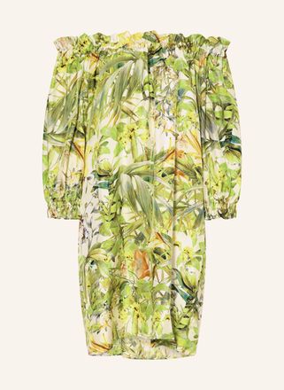 Annas Annas Kleid Aus Seide Mit R&uuml;schen gruen