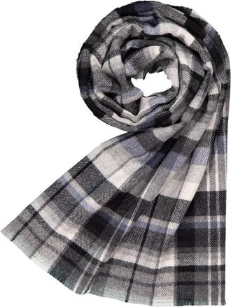 Dante Herren Schal grau Kashmere-Wolle gemustert