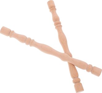 Valiclud TOGEVAL 2 Stück Massivholz Säulen Roman Stil Klassische Holzspindeln für Möbel Dekoration DIY Holzsäulen für Treppen Weinregal und Innenraumgestaltung