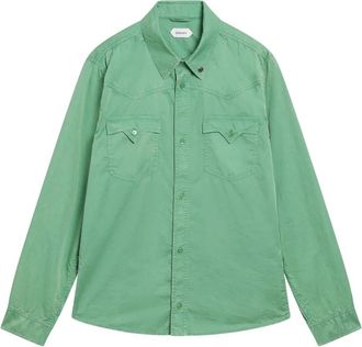Versace Chemise Coton Coupe Ajust&eacute;e - Homme - Chemises - Vert - Taille: M