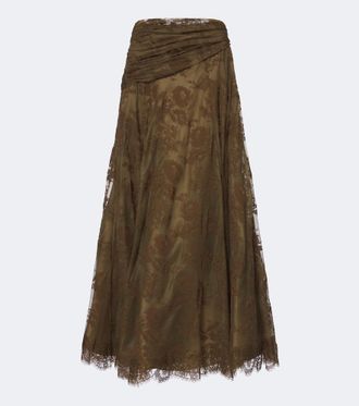 Zimmermann Jupe longue Clash en dentelle