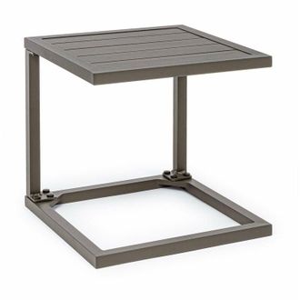 BIZZOTTO Bizzotto - Couchtisch Hilde f&uuml;r Outdoor und Garten Sonnenliege 40 cm aus Aluminium -Kaffee
