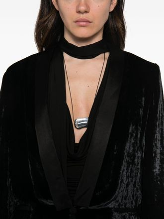 Forte_Forte Crushed-Velvet Blazer - Black