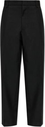 Jil Sander Pantalon de costume en laine et toile - Homme - Pantalons - Noir - Taille: S