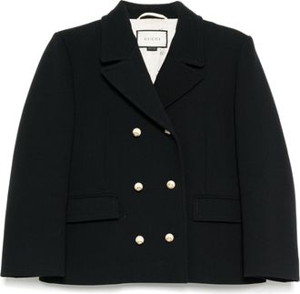 Gucci blazer &agrave; boutons GG - Noir