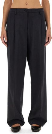 Aspesi Virgin Wool Blend Trousers - Blue