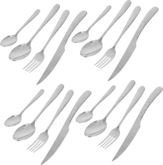 Aboofan 4 S&auml;tze Westliches Geschirr Aus Edelstahl K&uuml;chenutensilien Besteck Restaurantgeschirr Service-set F&uuml;r Geschirr Edelstahlbesteck Steak-besteck Hotelbes