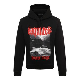 Dsquared2 Horror Lodge Design Schwarzer Hoodie