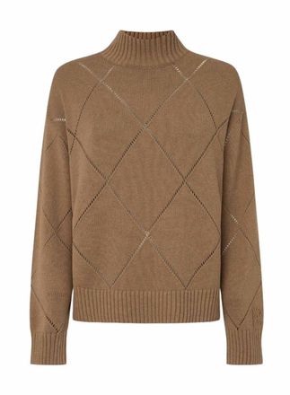 Pepe Jeans London Damen Idris Perkins Strickwaren, Braun (Stowe Beige), XL
