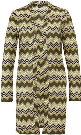 Comma Cardigan T-Shirt Long-Cardigan aus Zick-Zack-Ajour